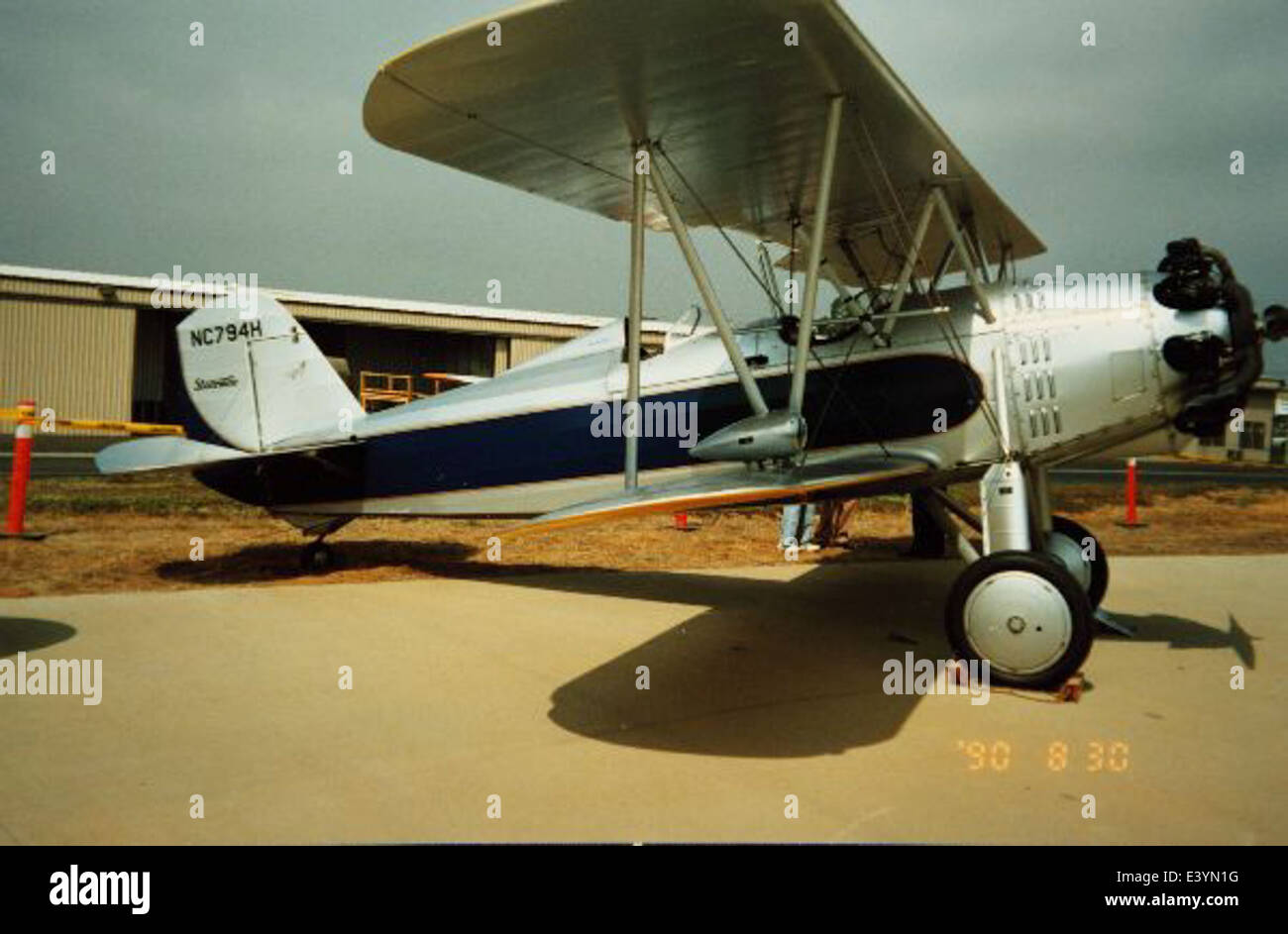 A photograph of the Stearman C-3R, an early 1930s biplane used for ...