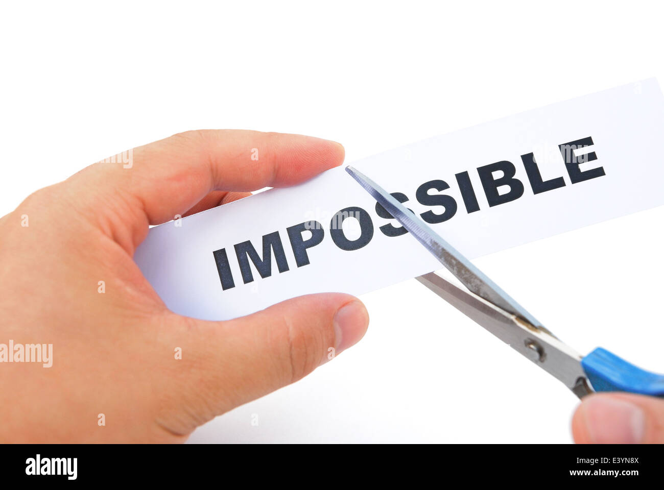 cutting paper of impossible with clipping path Stock Photo - Alamy