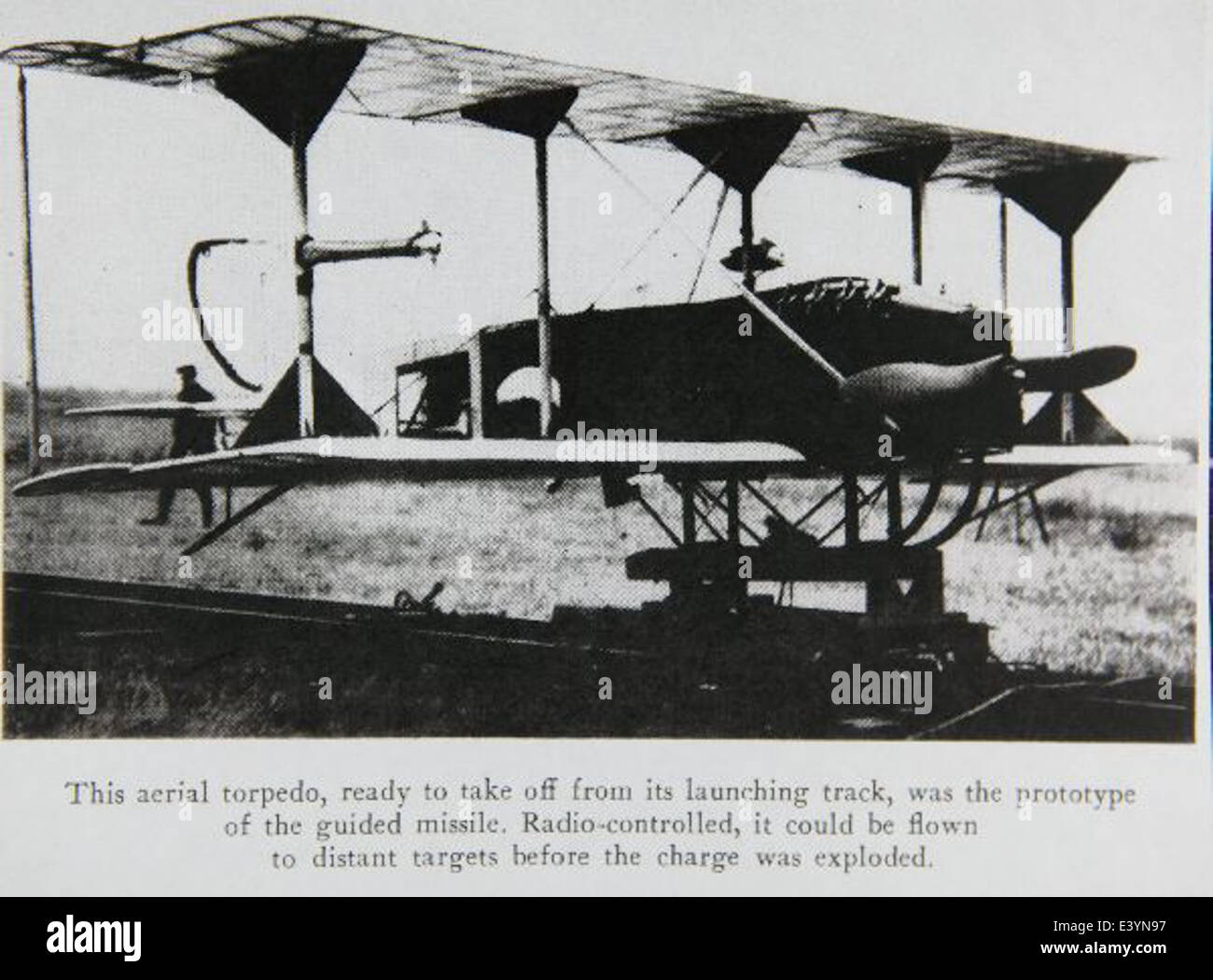 A photograph of a Sperry aerial torpedo, an important piece of military ...