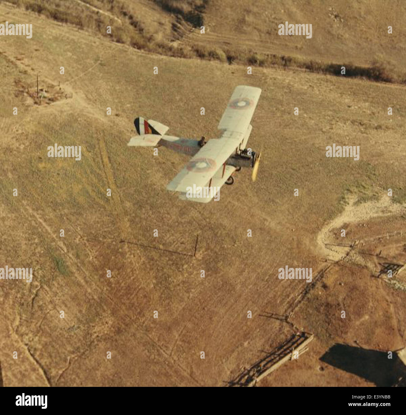 This photograph features the Standard J-1 aircraft, a biplane used ...