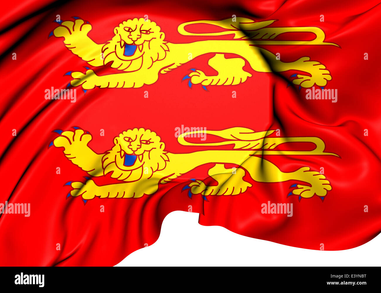 Flag of Lower Normandy, France. Close Up Stock Photo - Alamy