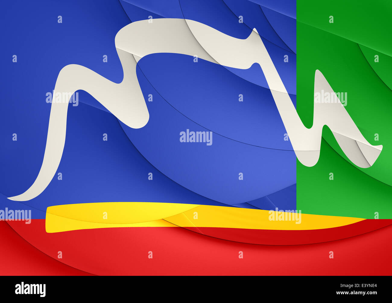 Flag of Cape Town, South Africa. Close Up Stock Photo - Alamy