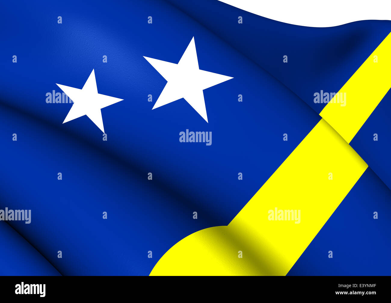 Flag of Curacao. Close Up Stock Photo - Alamy