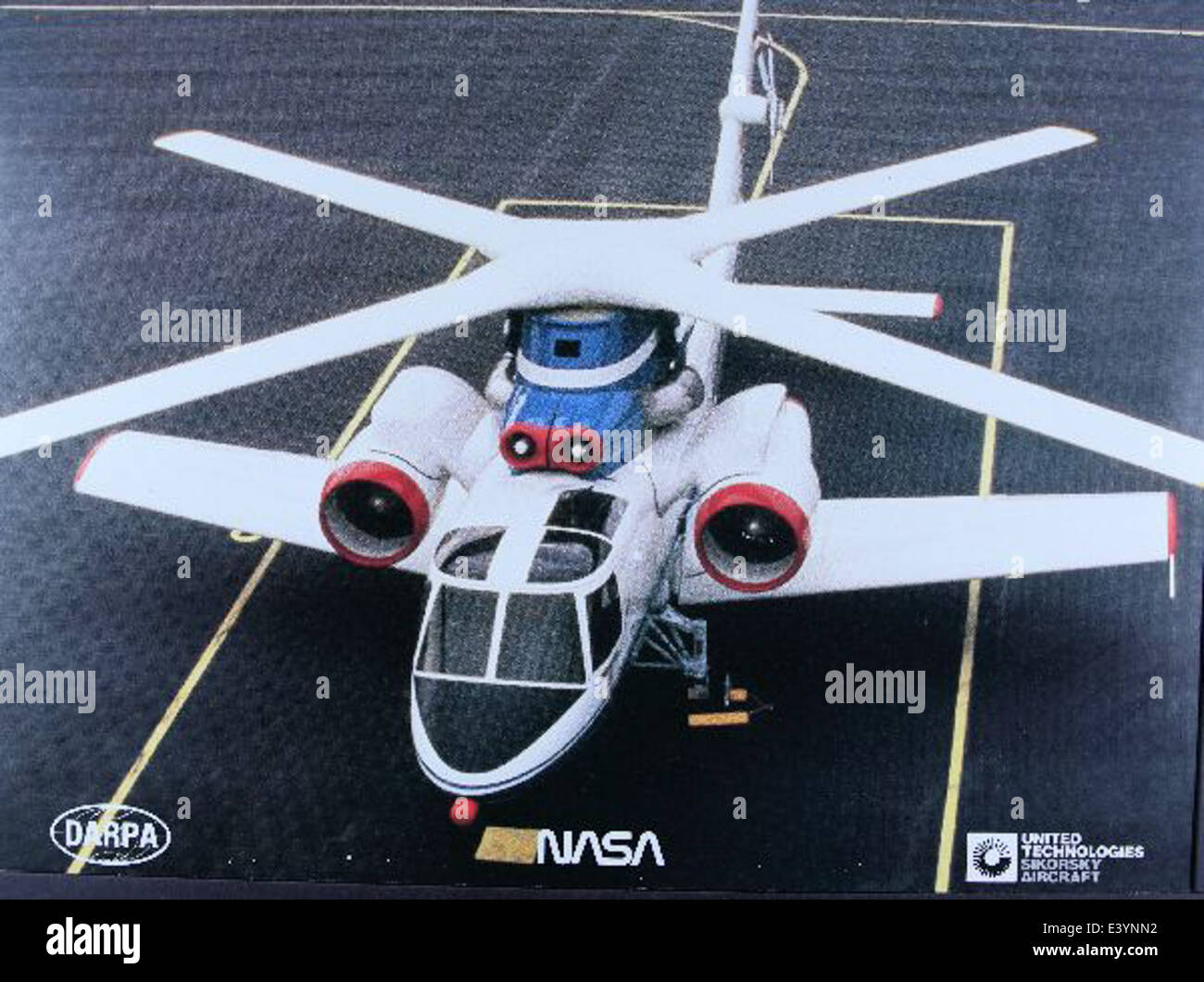 A photograph of the Sikorsky RSRA, an early model used in helicopter ...