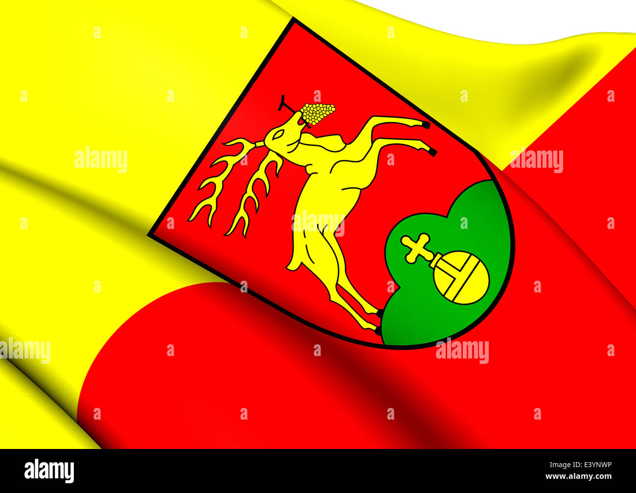 Flag of Hirschau, Germany. Close Up Stock Photo - Alamy