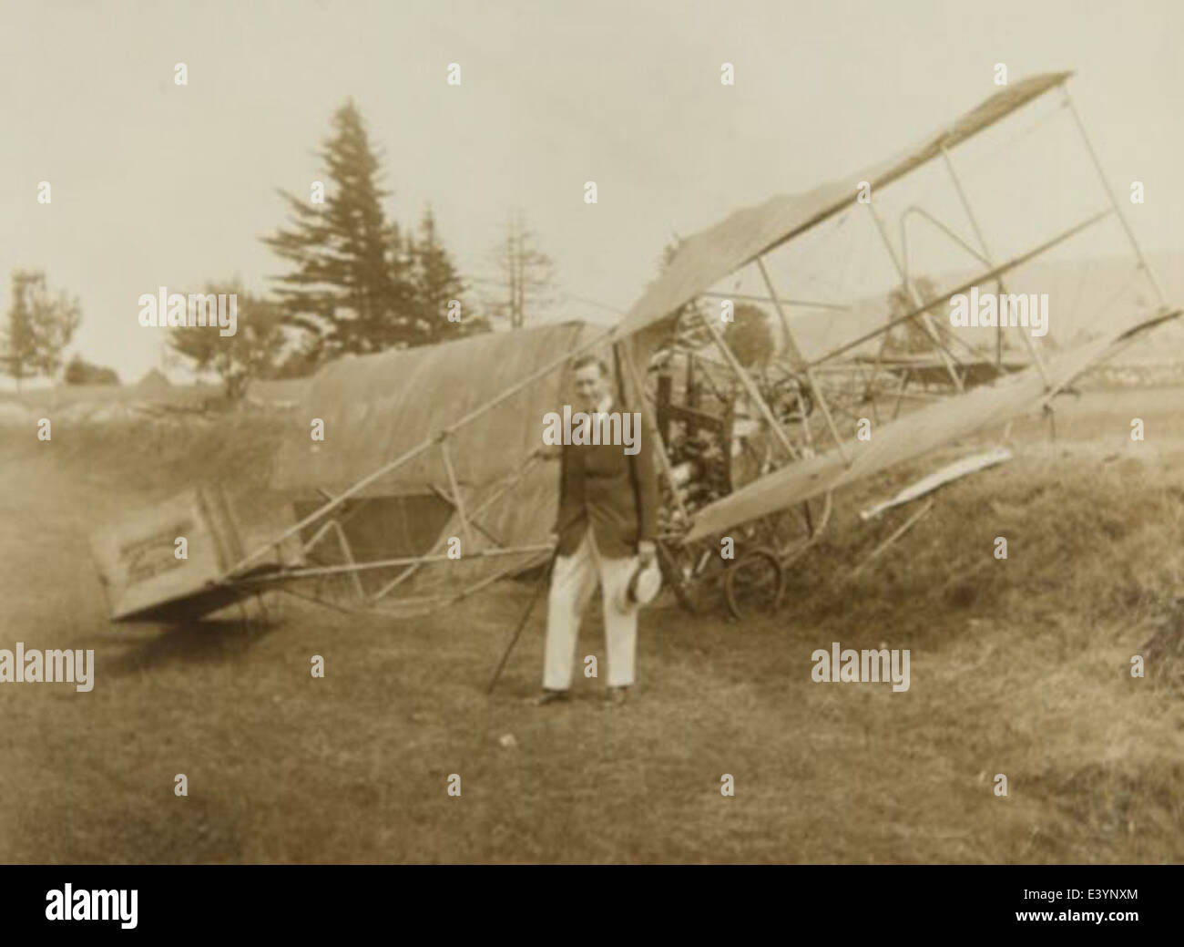 Fred P. Schneider's P Pusher aircraft is featured in this photograph ...