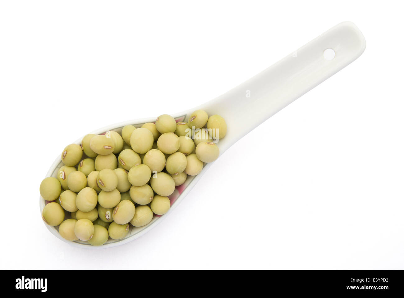 dry mung beans on a spoon on white Stock Photo - Alamy
