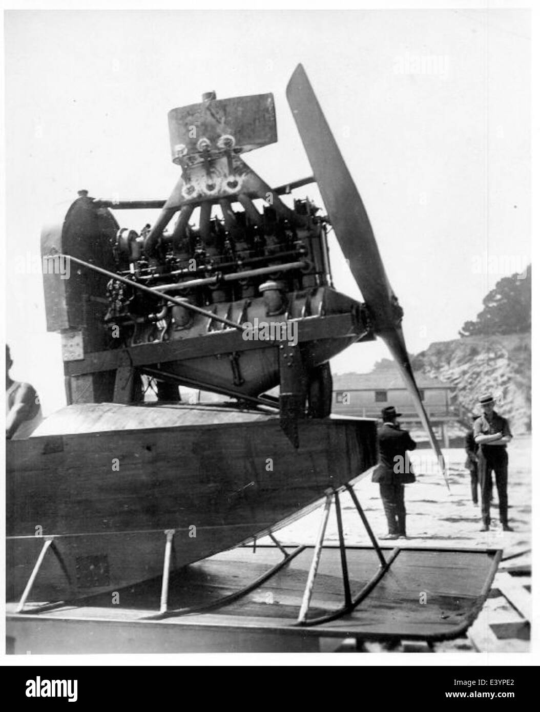 This photograph features a Loughead Hydroplane, an early type of ...