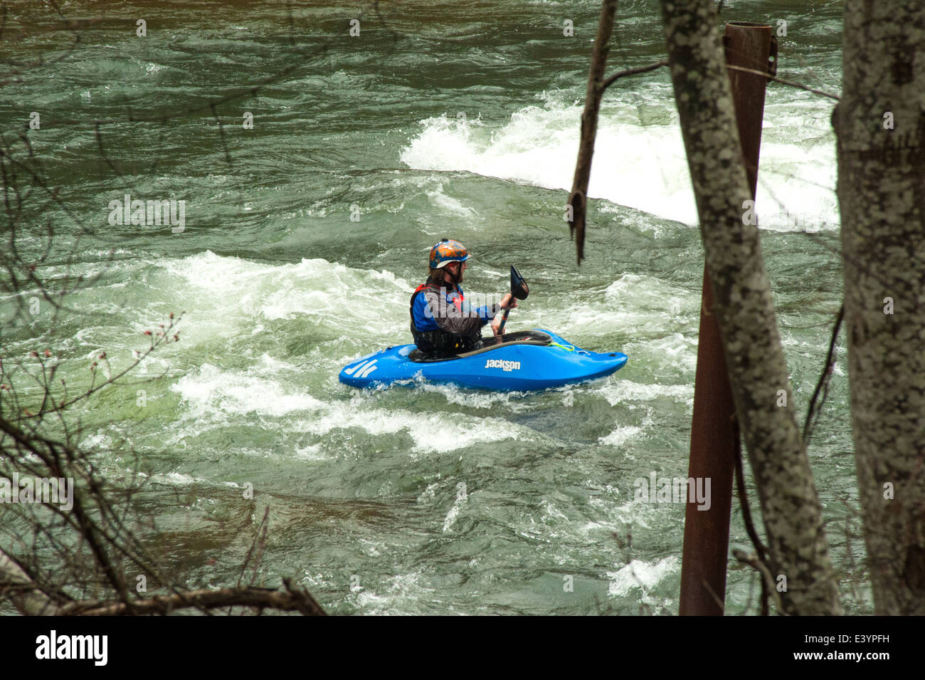A calm moment in the whitewater of the Ocoee River Stock Photo - Alamy