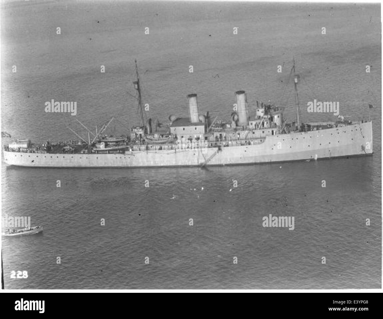 A photograph of the USS Aroostook (CM-3), a U.S. Navy minelayer ship ...
