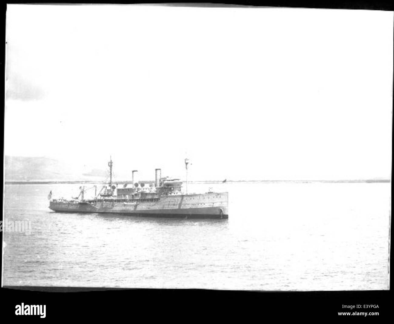 This image shows the USS Aroostook (CM-3), a minelayer ship in the U.S ...