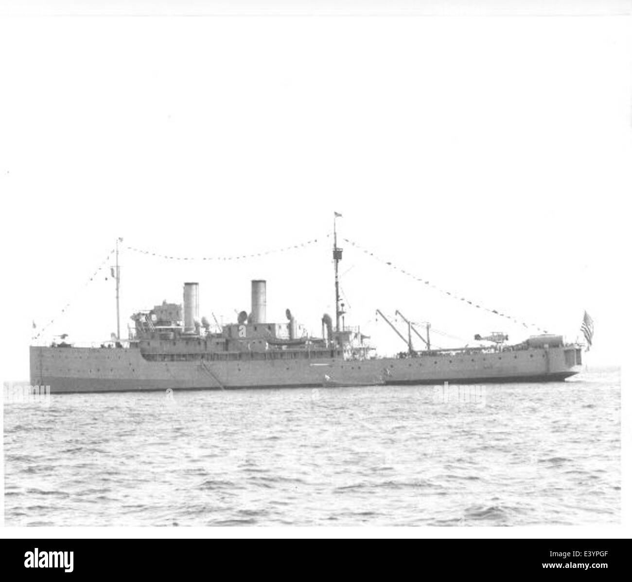 The USS Aroostook (CM-3), a U.S. Navy minelayer, photographed during ...