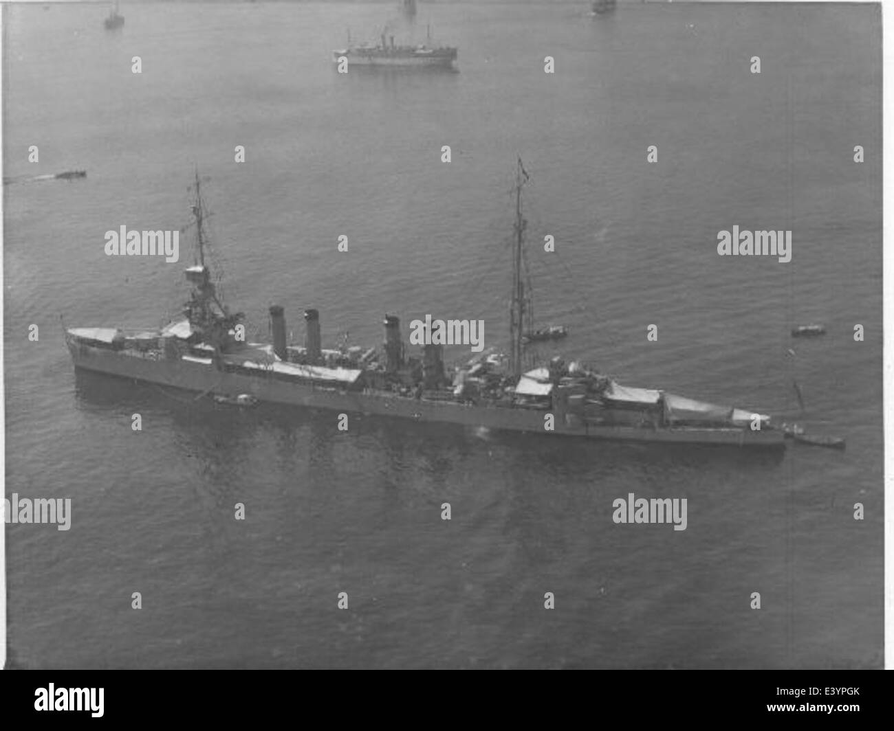 A photograph of an Omaha-class light cruiser, capturing its design and ...