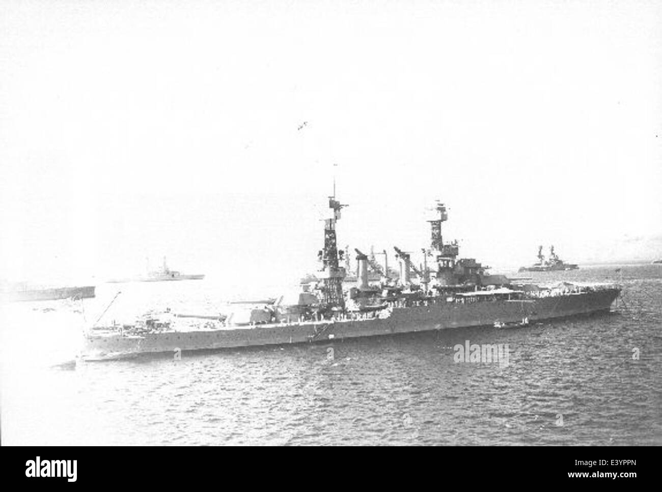 A photograph of the USS Maryland (BB-46), a Colorado-class battleship ...