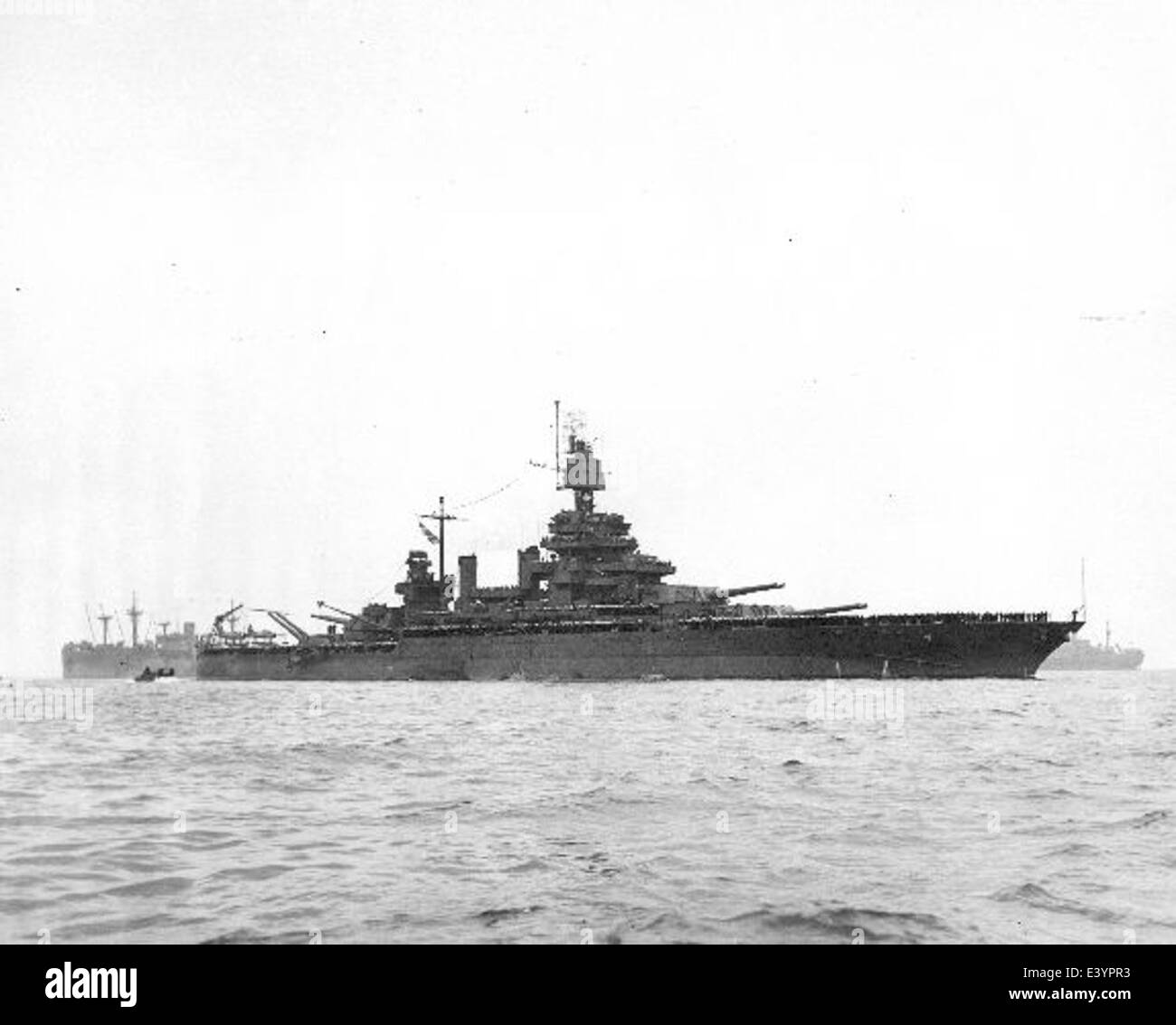 The USS Colorado (BB-45), a Colorado-class battleship, is shown in this ...