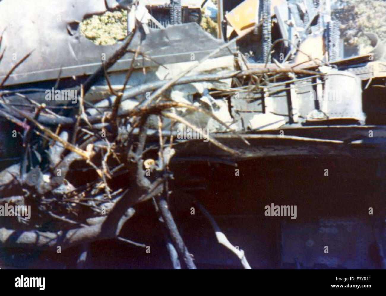 The photograph shows a Boeing 727, specifically a PSA Flight 182 ...