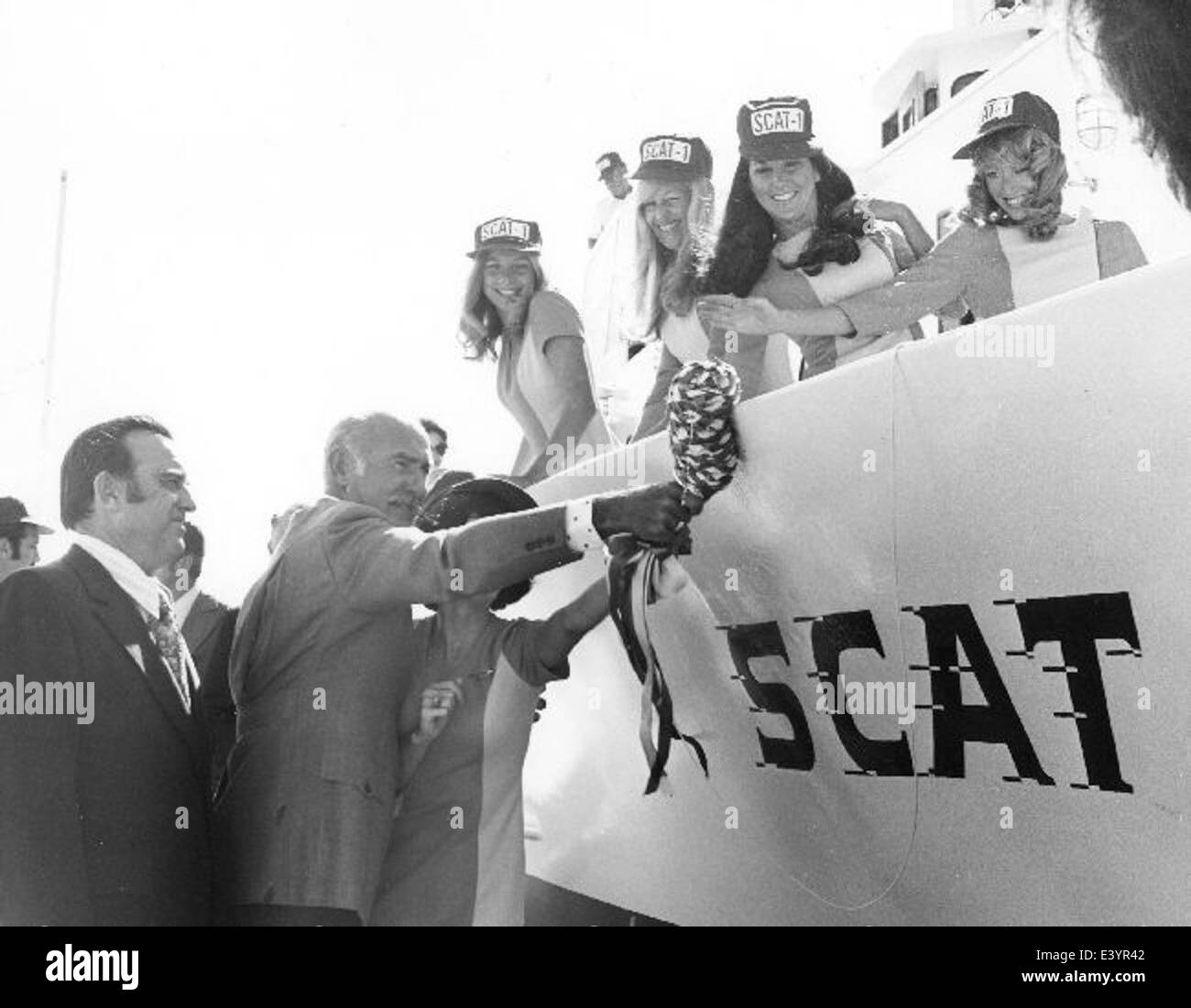 A photograph of a Pacific Southwest Airlines flight attendant in ...
