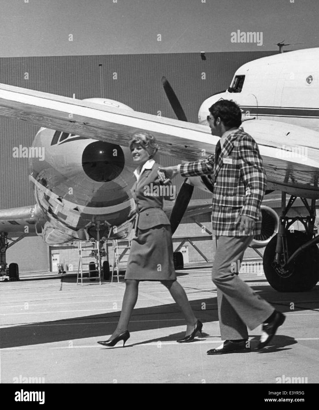 Photograph of a Pacific Southwest Airlines flight attendant, showcasing ...