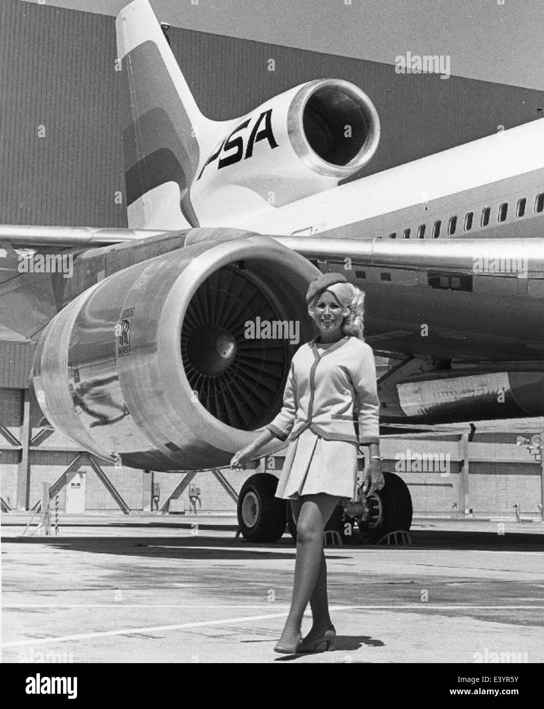 A photograph of a flight attendant from Pacific Southwest Airlines (PSA ...