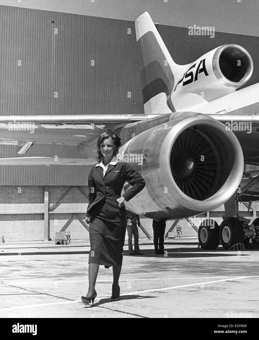 A photograph of a flight attendant from Pacific Southwest Airlines (PSA ...