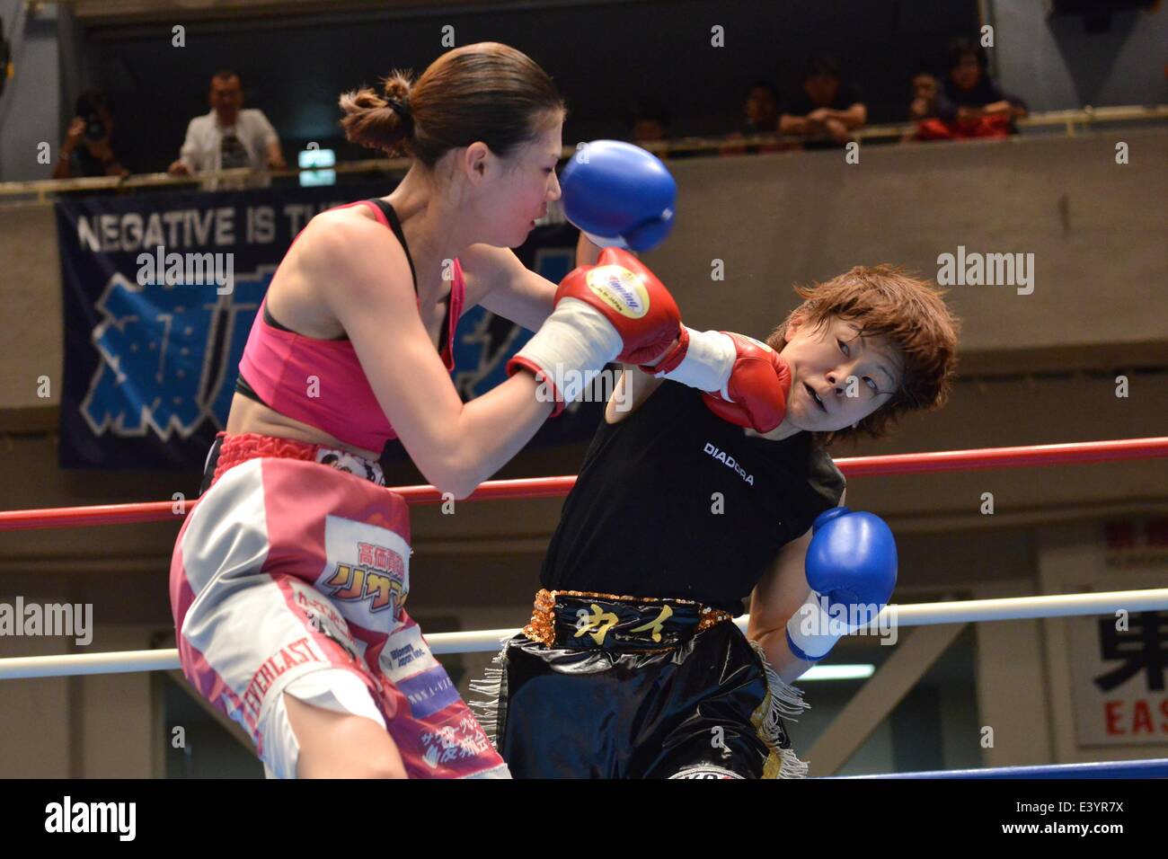 Tokyo, Japan. 24th June, 2014. (L-R) Tomomi Takano, Kai Johnson (JPN ...