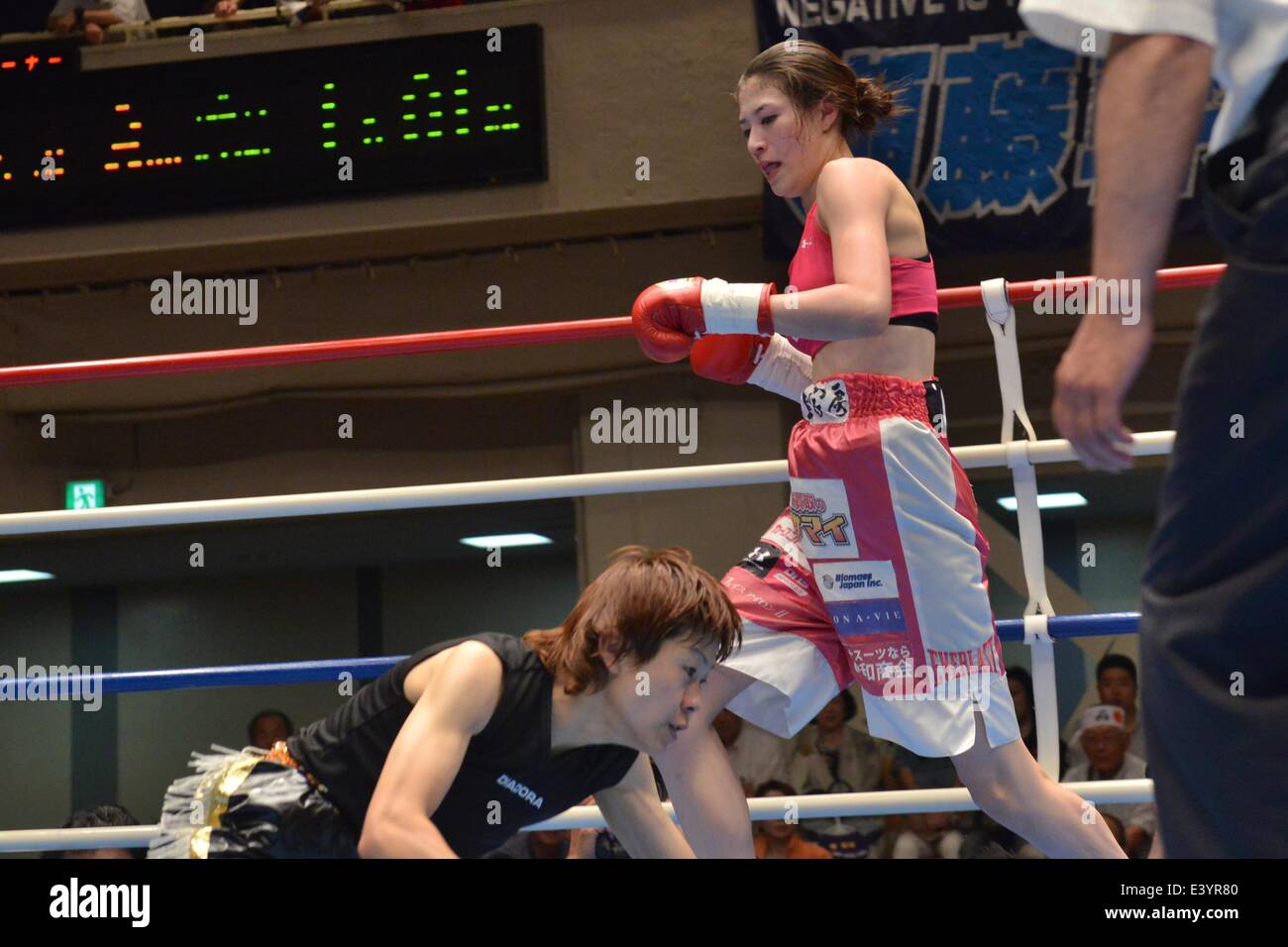 Tokyo, Japan. 24th June, 2014. (L-R) Kai Johnson, Tomomi Takano (JPN ...