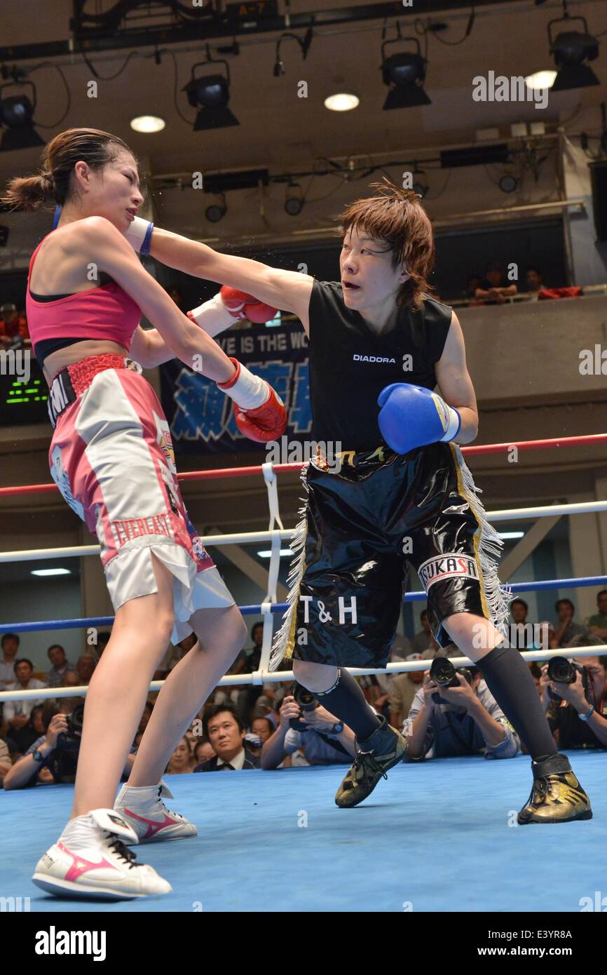Tokyo, Japan. 24th June, 2014. (L-R) Tomomi Takano, Kai Johnson (JPN ...