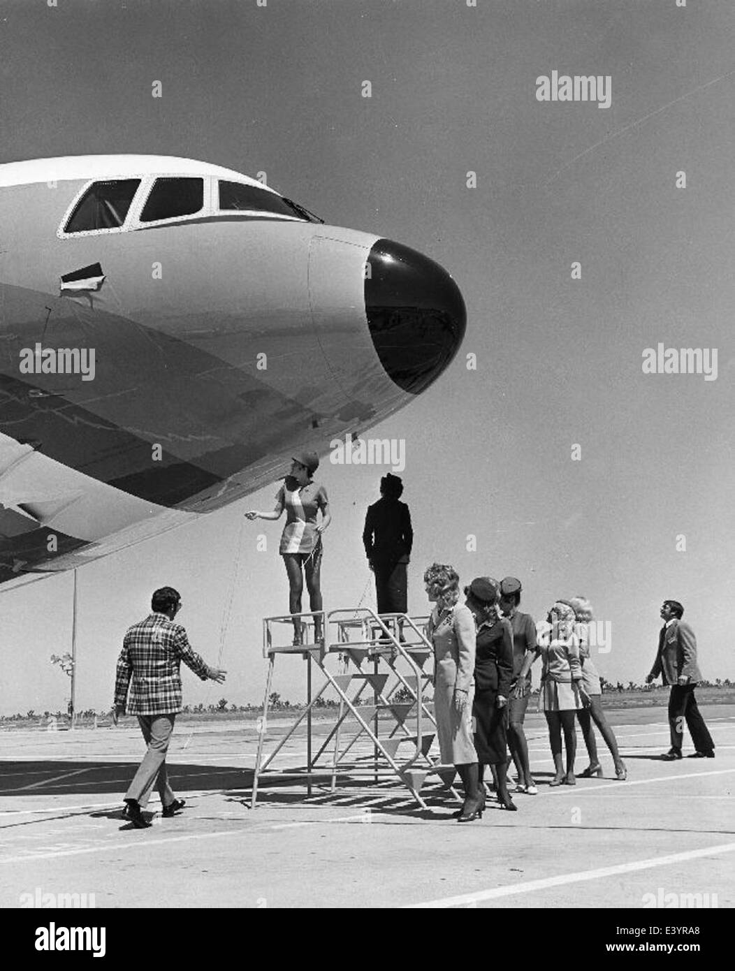 A Pacific Southwest Airlines (PSA) flight attendant, featured at the ...