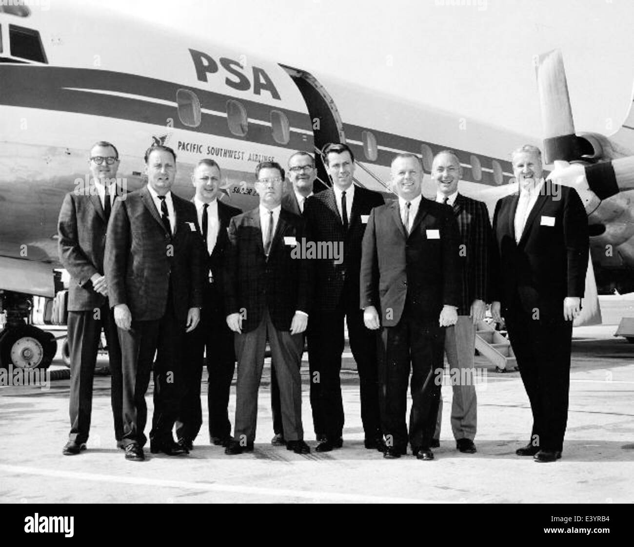 A flight attendant from Pacific Southwest Airlines (PSA), captured in ...