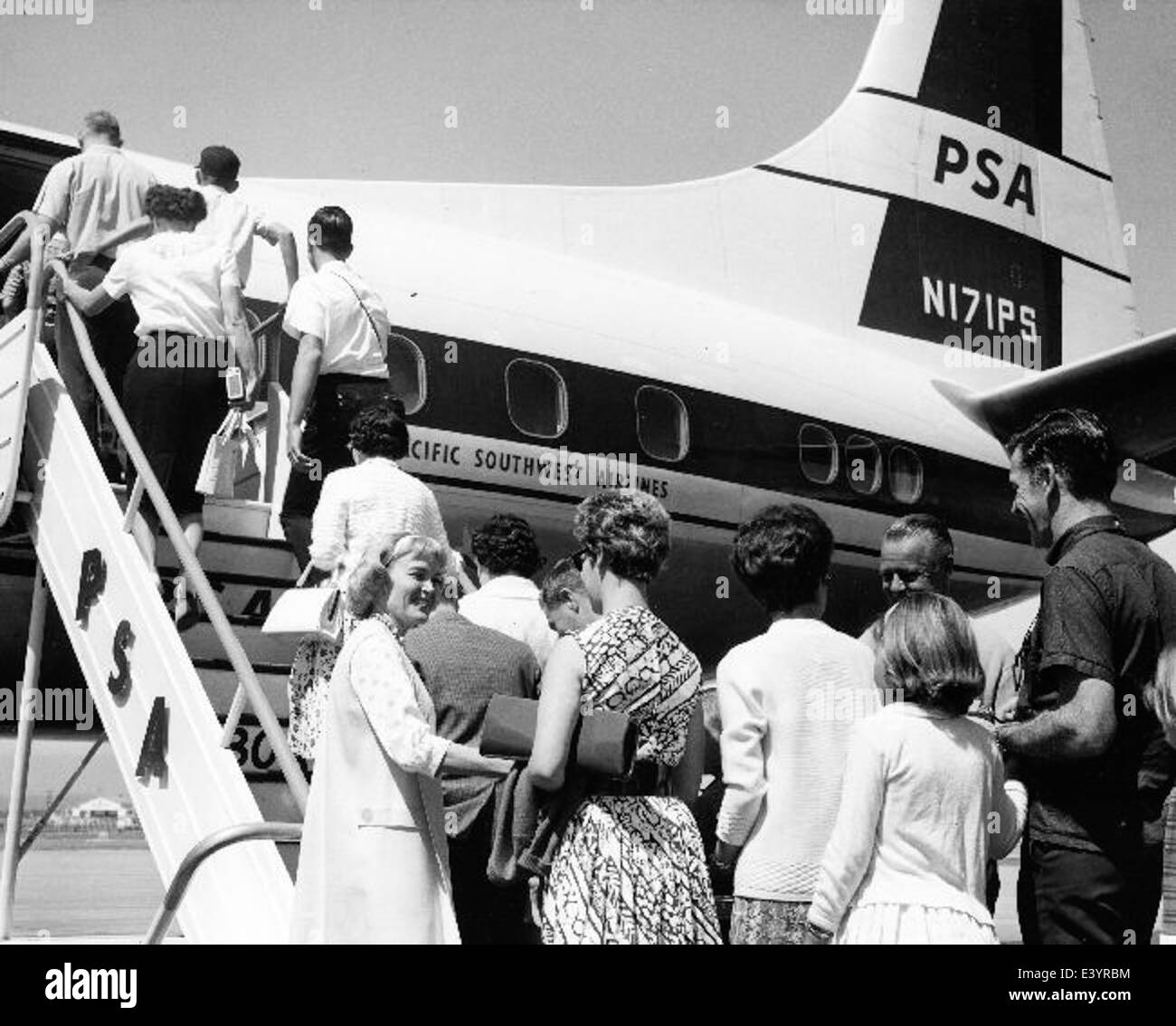 A photograph of a flight attendant from Pacific Southwest Airlines (PSA ...
