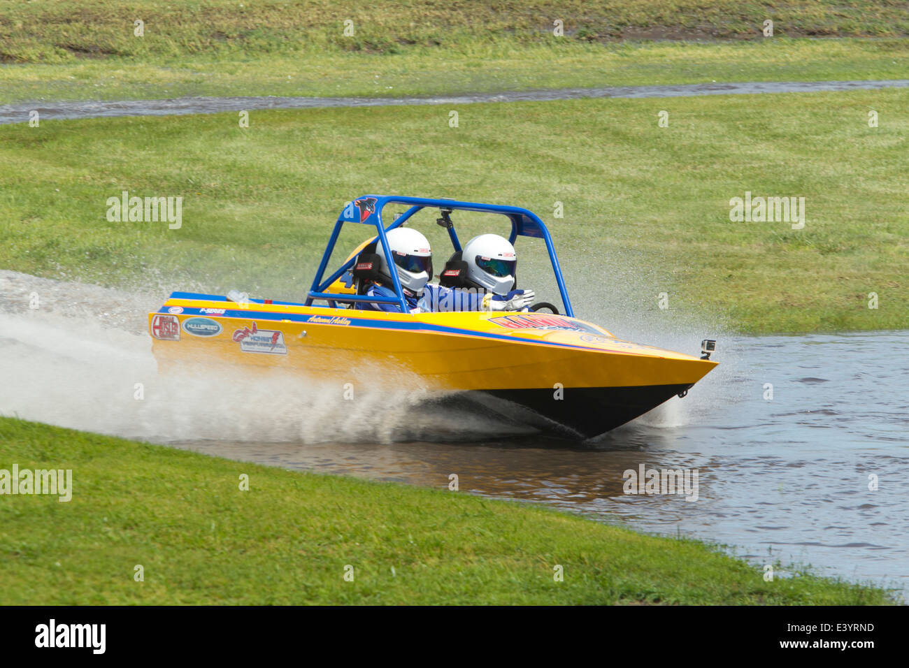 St John, Washington USA - June 21, 2014. Sprint boat competition in St ...
