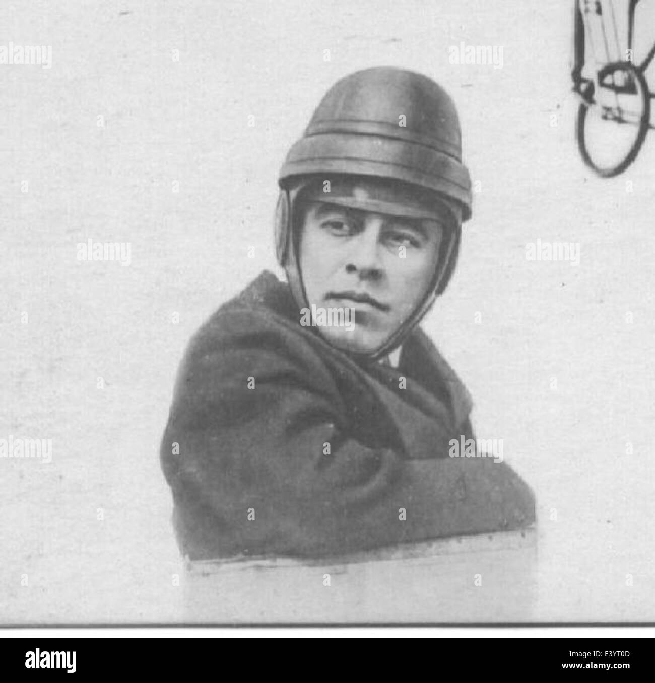 This photograph features Earle Ovington, the first American pilot to ...