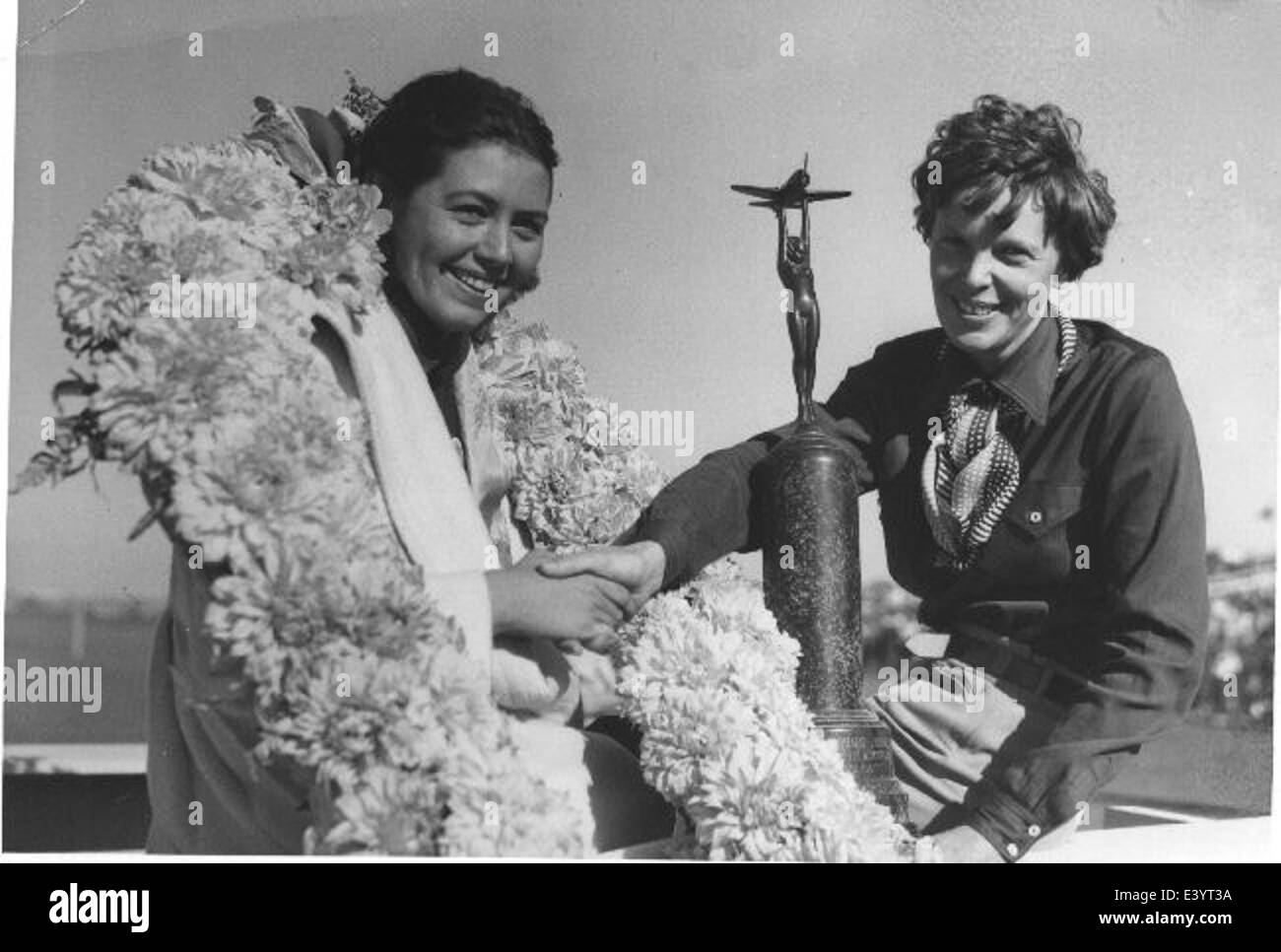 Amelia earhart trophy Black and White Stock Photos & Images - Alamy