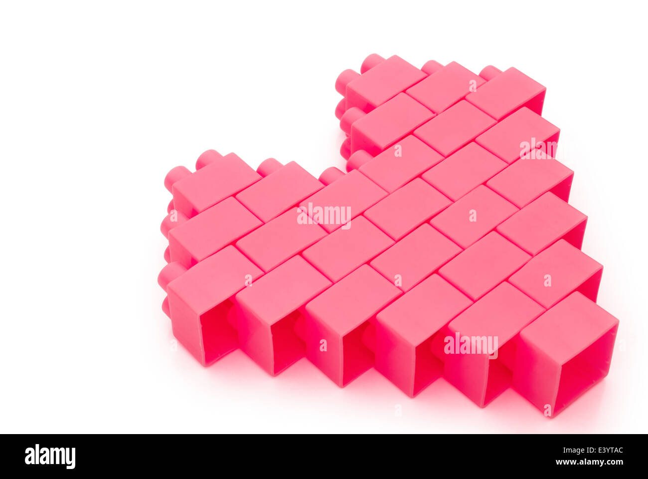 Heart made from toy bricks,with clipping path Stock Photo - Alamy