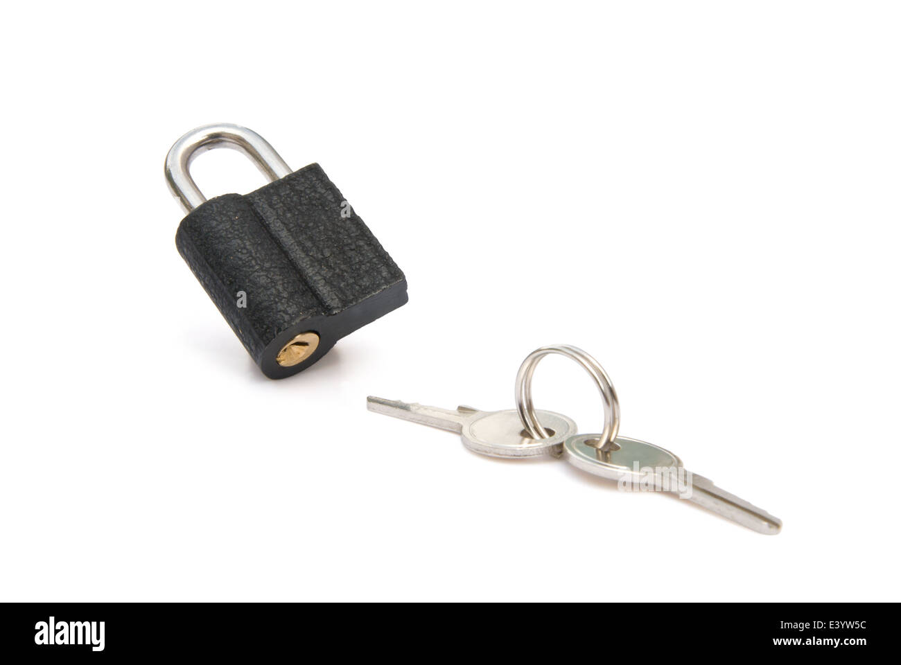 pad lock and keys with clipping path Stock Photo - Alamy