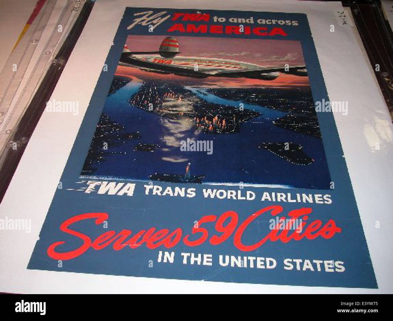 A display of aviation art at the San Diego Aerospace Museum, focusing ...