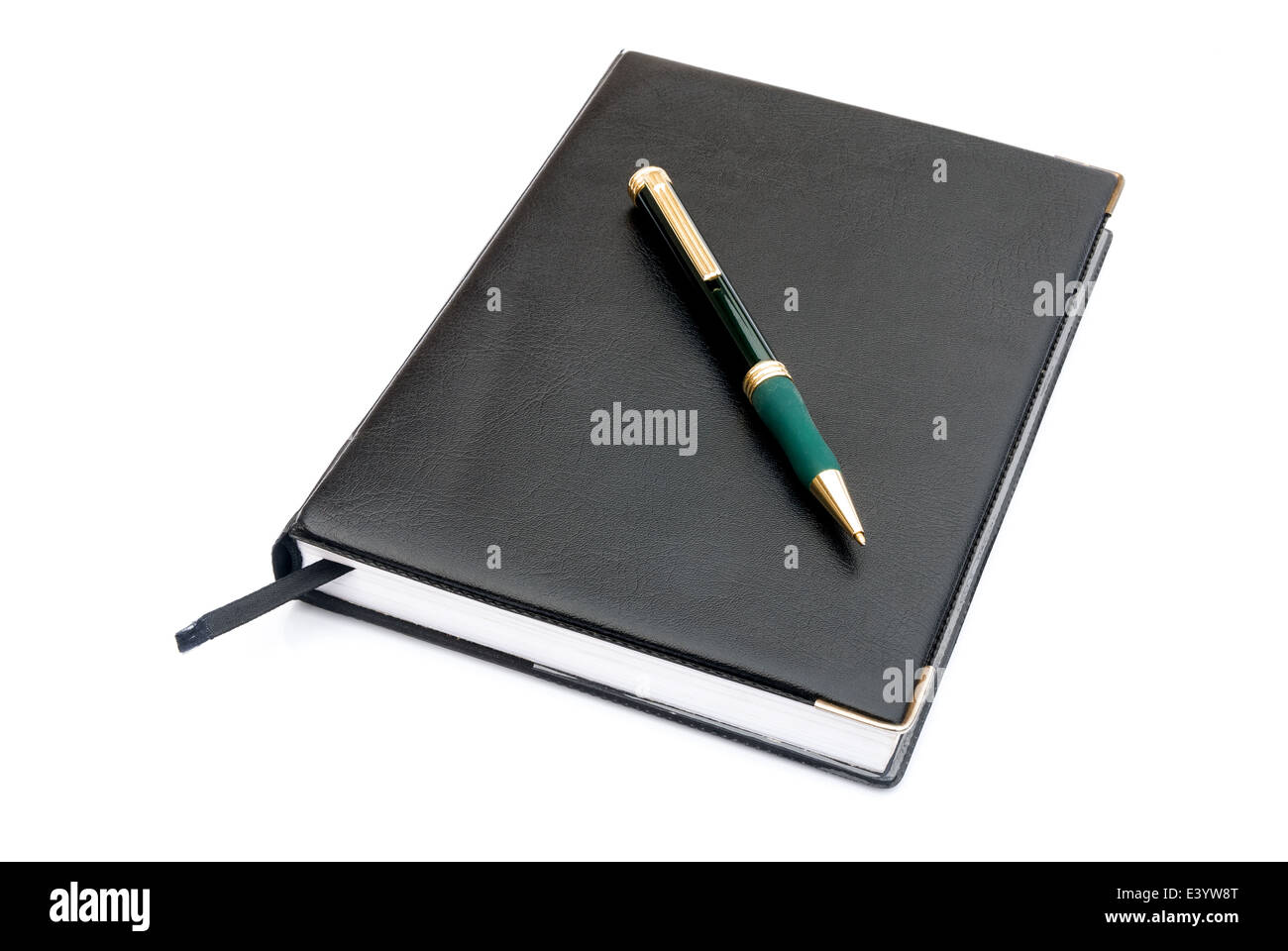 pen and notebook on white Stock Photo - Alamy