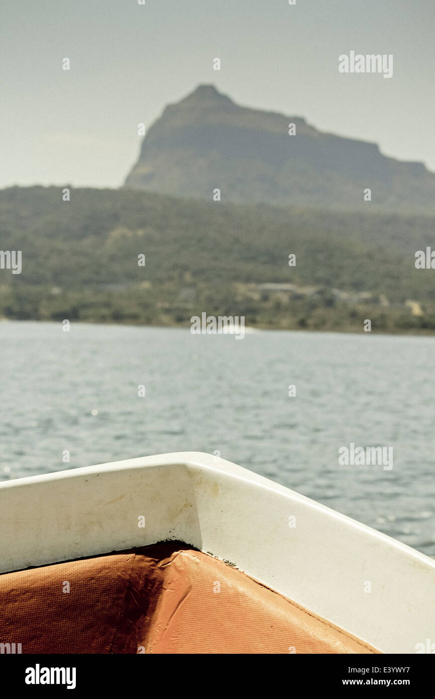 ferry boat front side tip close up Stock Photo - Alamy