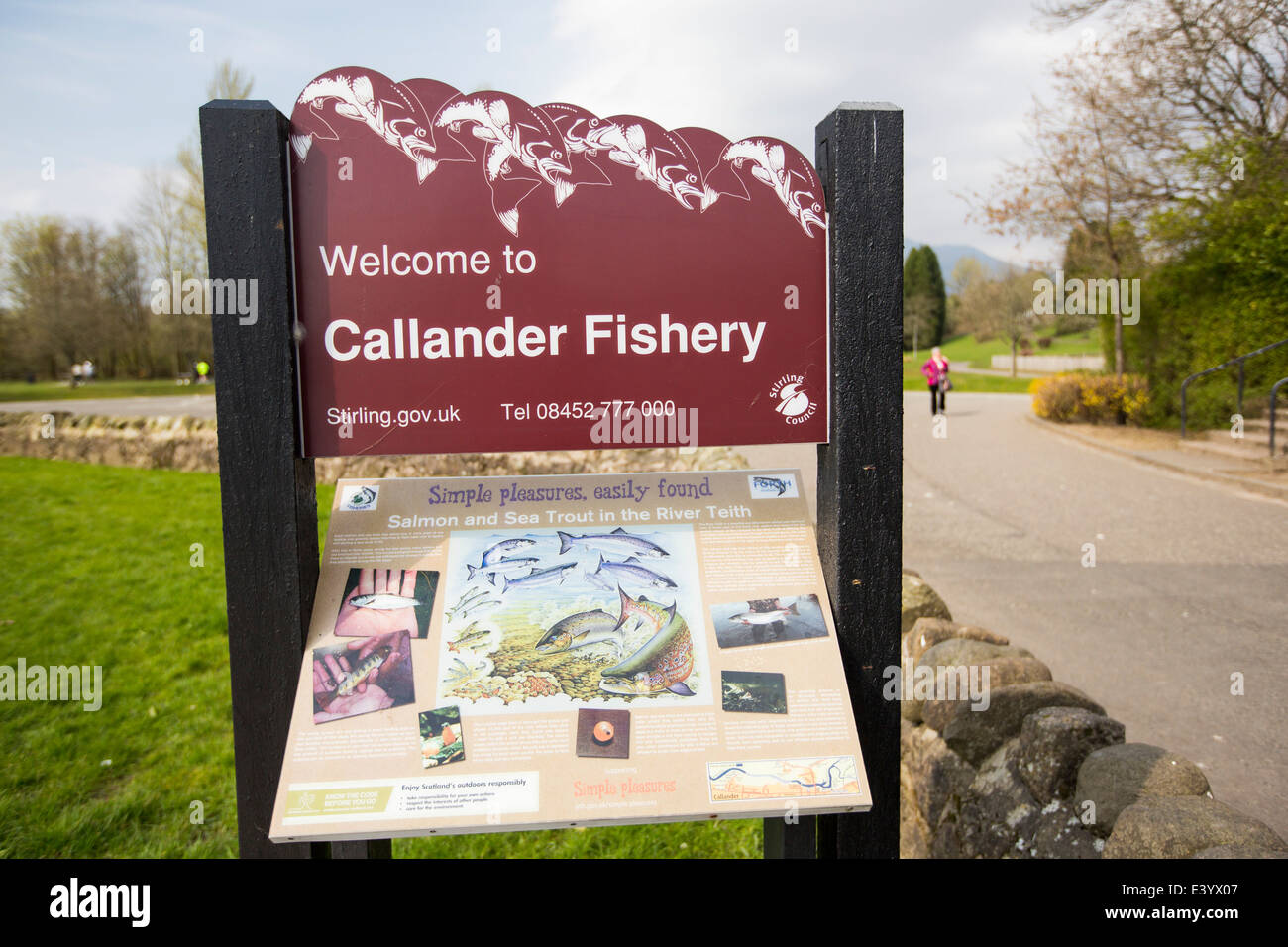 Callander fishery on the River Teith in Scotland, UK Stock Photo - Alamy