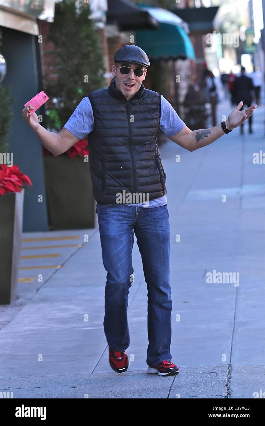 Kirk Acevedo chats on Bedford in Beverly Hills Featuring: Kirk Acevedo ...