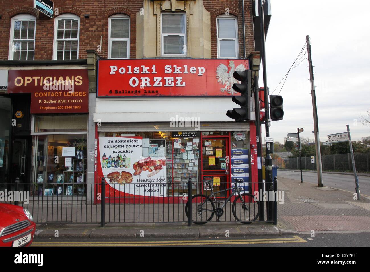 Views of Finchley, North London showing the proliferation of Polish and ...