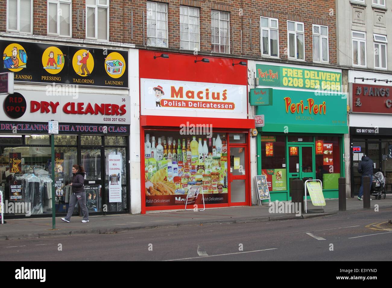 Views of Finchley, North London showing the proliferation of Polish and ...