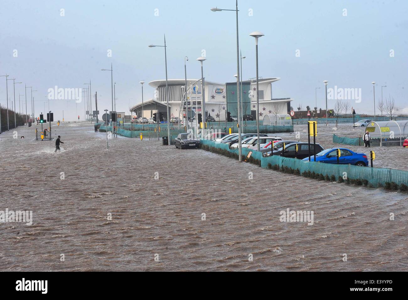 Severe storms and floods have battered New Brighton in Liverpool ...