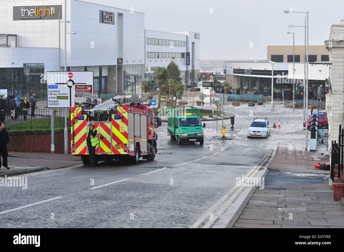 Severe storms and floods Battered New Brighton in Liverpool emergency ...