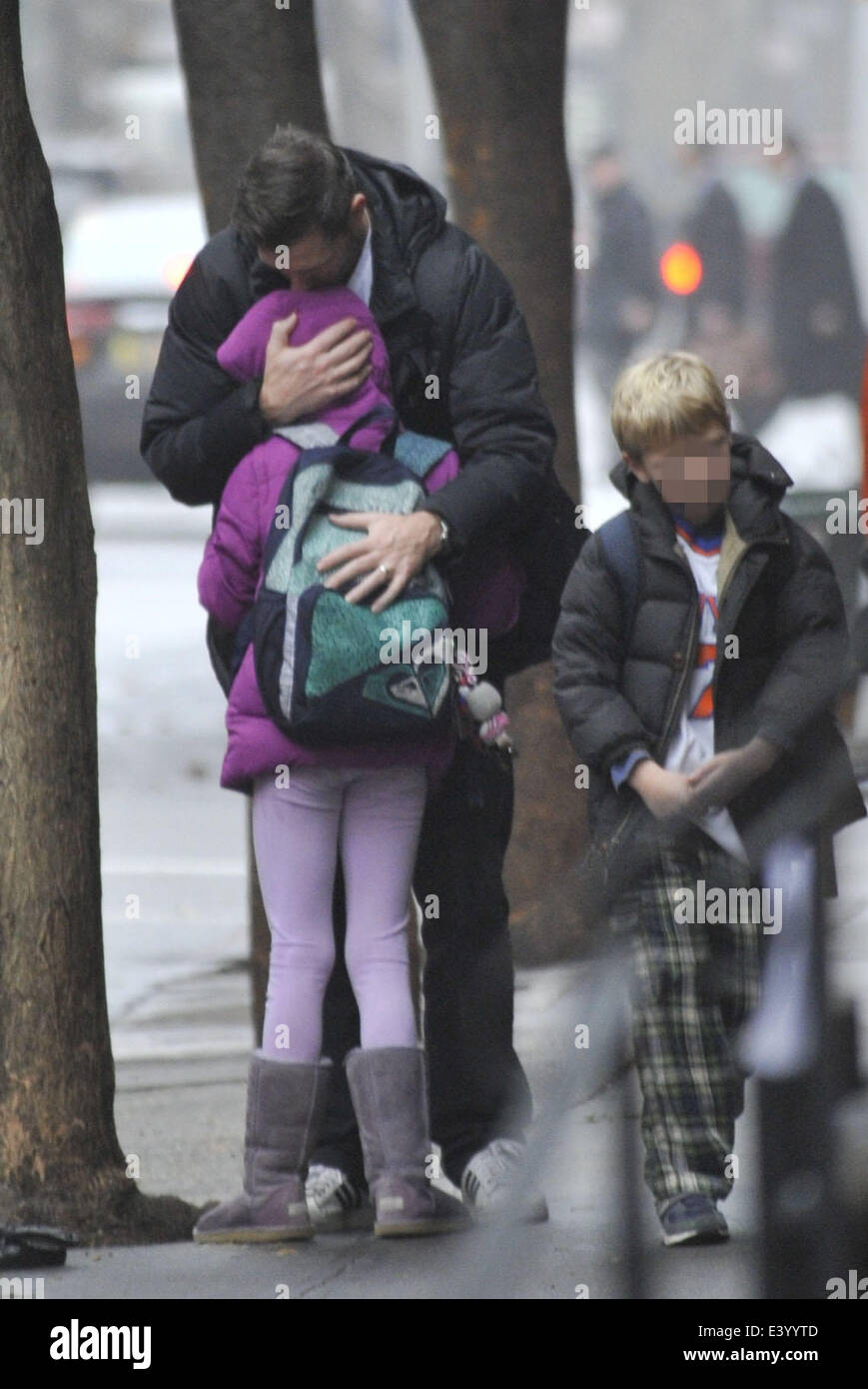 Ed Burns takes his children to school Featuring: Ed Burns,Grace Burns ...