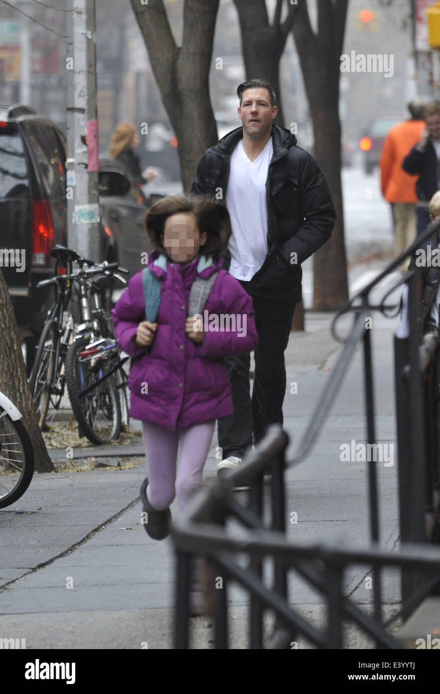 Ed Burns takes his children to school Featuring: Ed Burns,Grace Burns ...