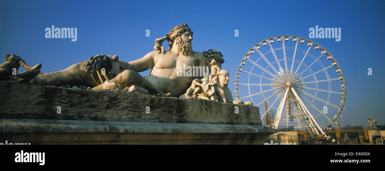 A statue of the Colossus Nile or River God of the Nile in the Jardin ...