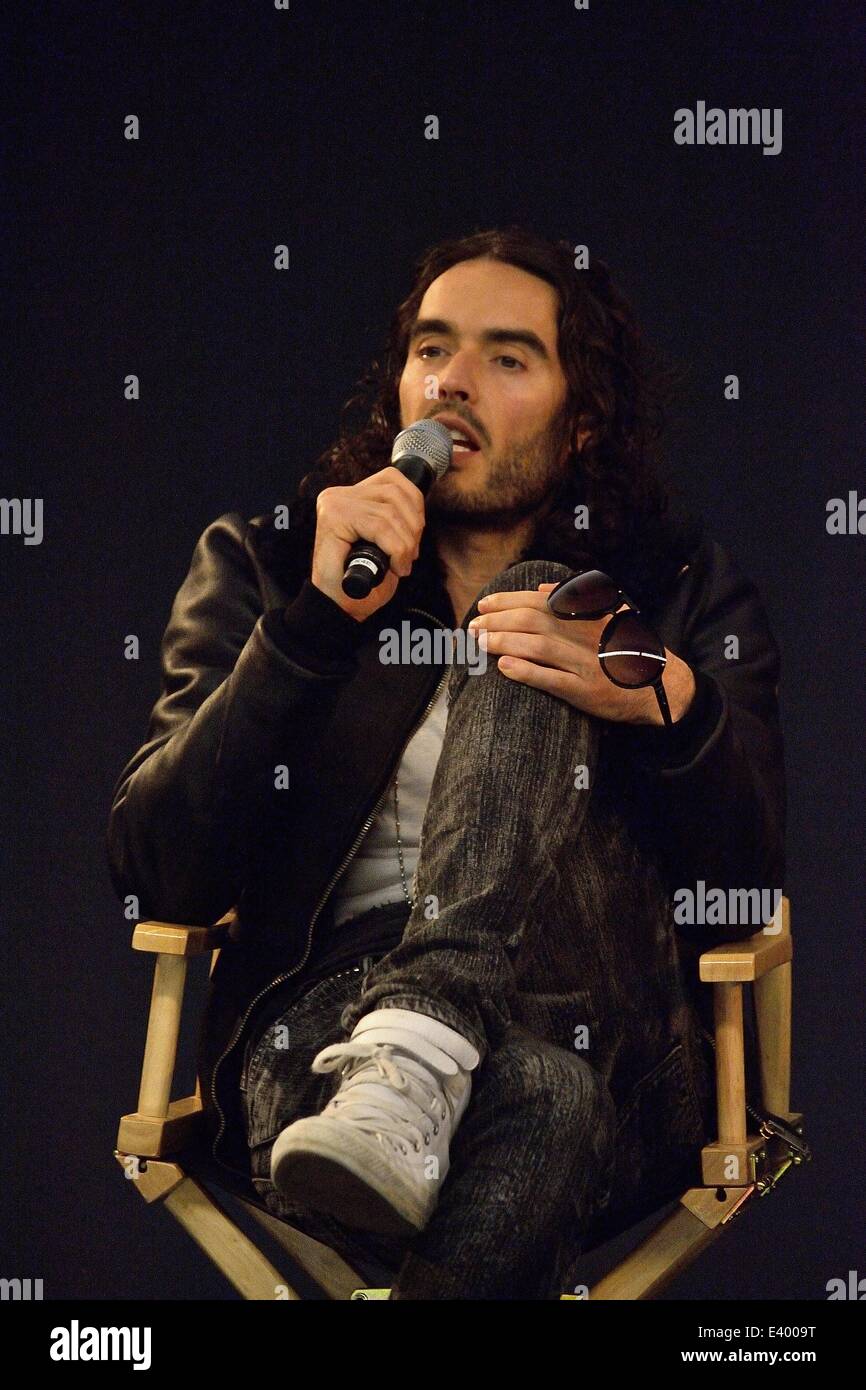 Comedian Russell Brand discusses his first ever stand up world tour ...