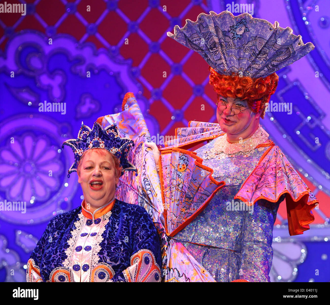 The cast of the New Wimbledon Theatre's 2013 pantomime Aladdin ...