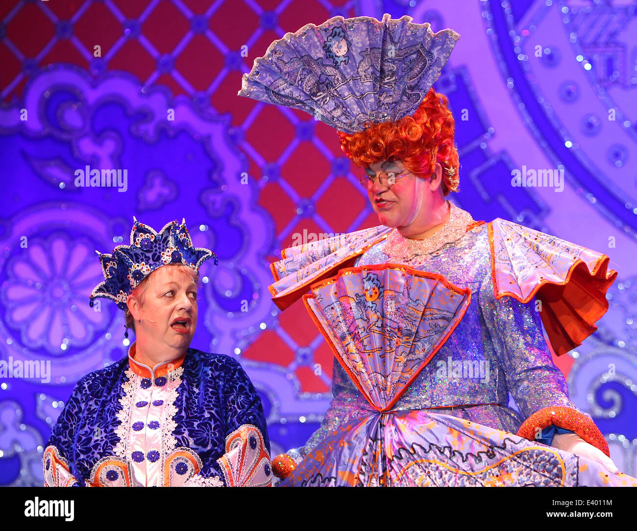 The cast of the New Wimbledon Theatre's 2013 pantomime Aladdin ...